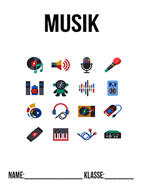 Deckblatt Musik Mappe / Musik Deckblätter