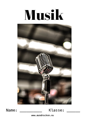 Musik Deckblatt Lieder / Musik Deckblätter