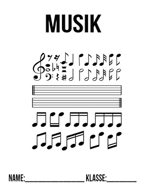 Musiknoten Deckblatt / Musik Deckblätter